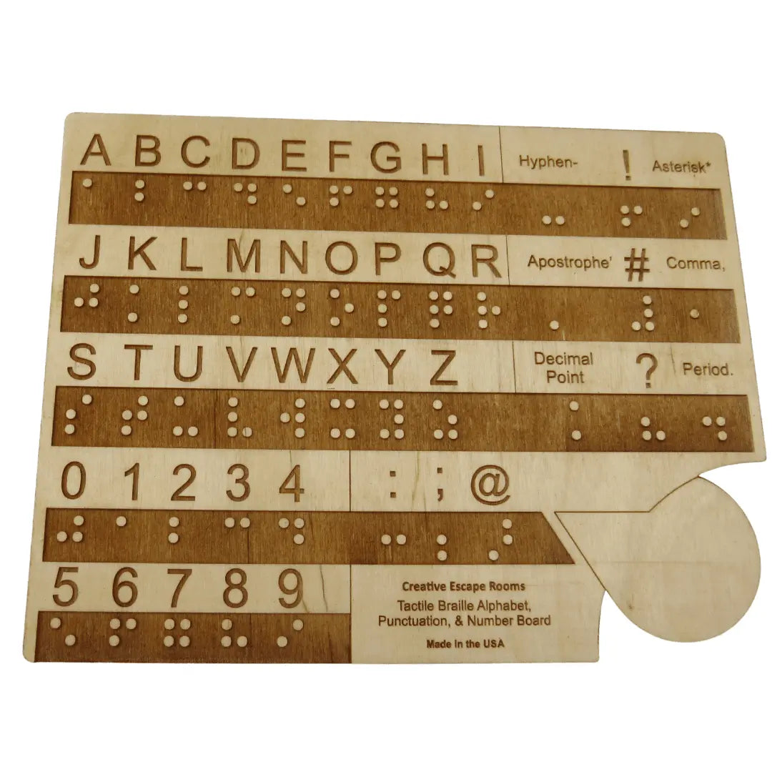 Advanced Braille Alphabet Number and Punctuation Learning Board - Main ...
