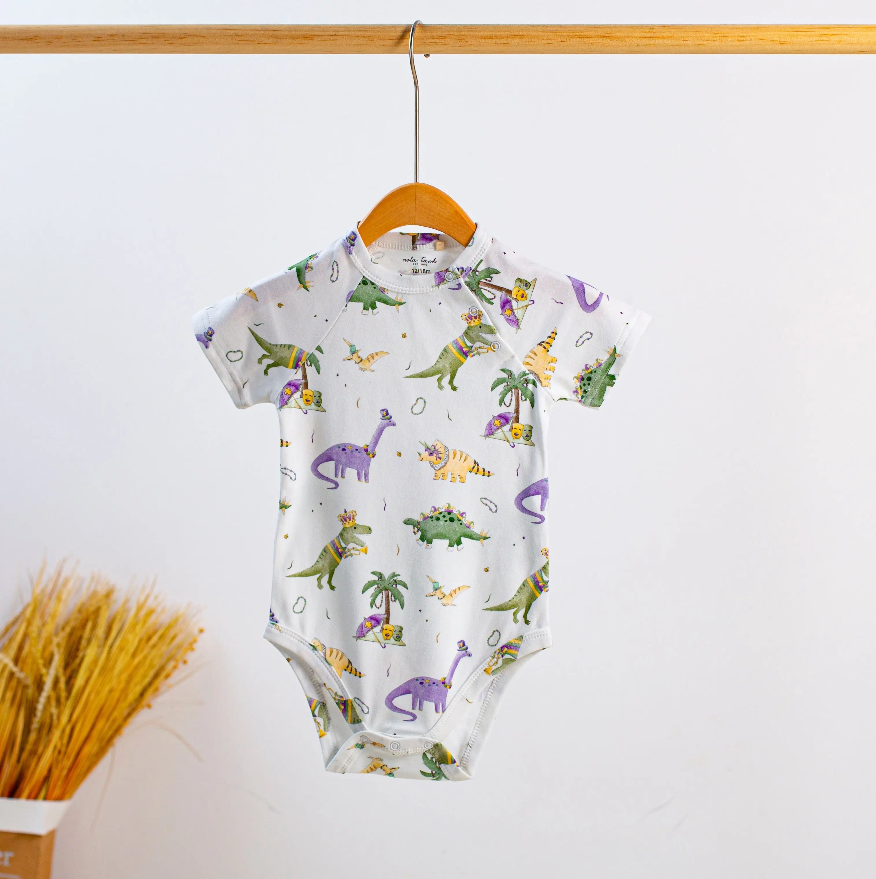 Mardi Gras-Saurus Organic Cotton Mardi Gras Onesie - Main Street | Main ...